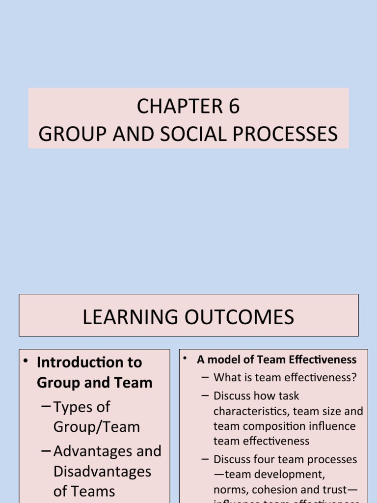 Chapter 6 - Group and Social Processes-Revised | PDF | Group ...