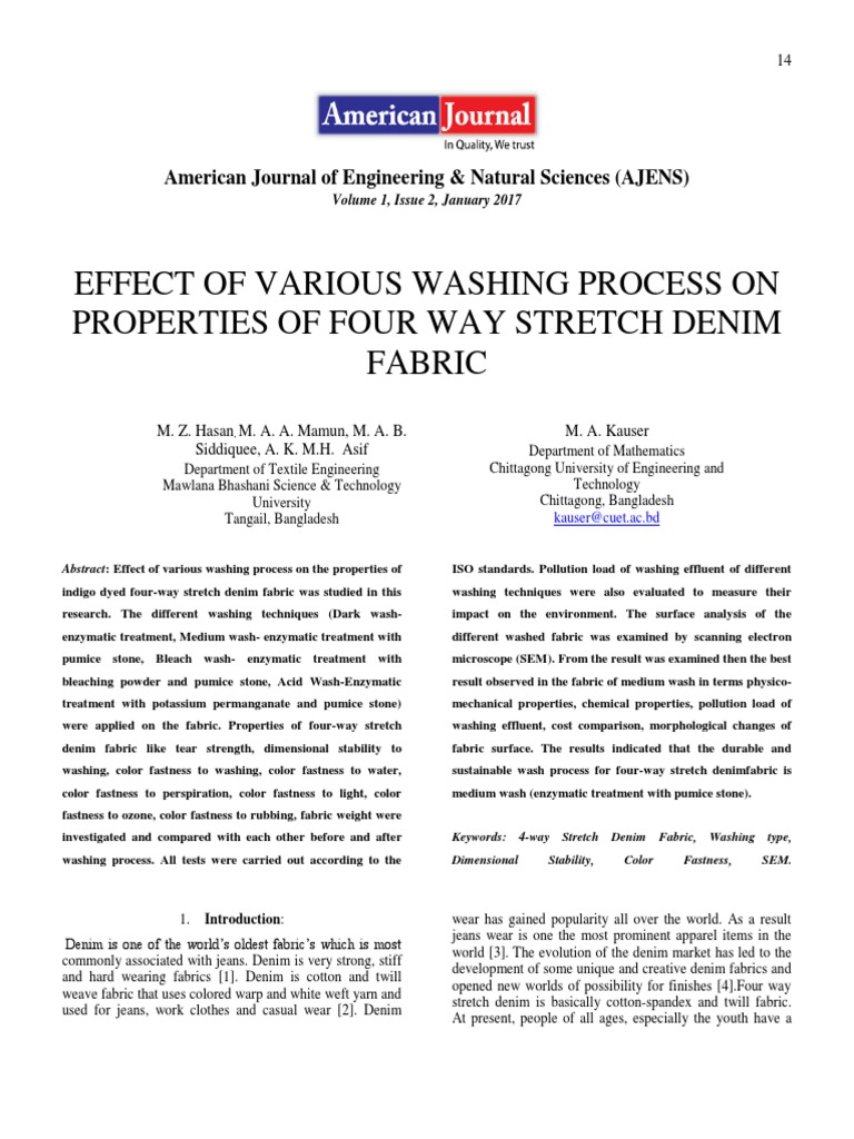 Effect of Various Washing Process (PDFDrive) PDF | PDF | Jeans | Dyeing