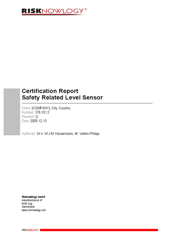B - Certification Report Sample | PDF | Verification And Validation ...