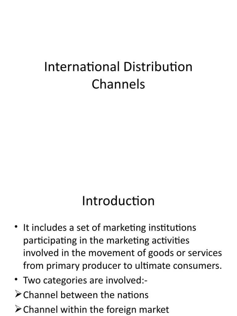 International Distribution | PDF