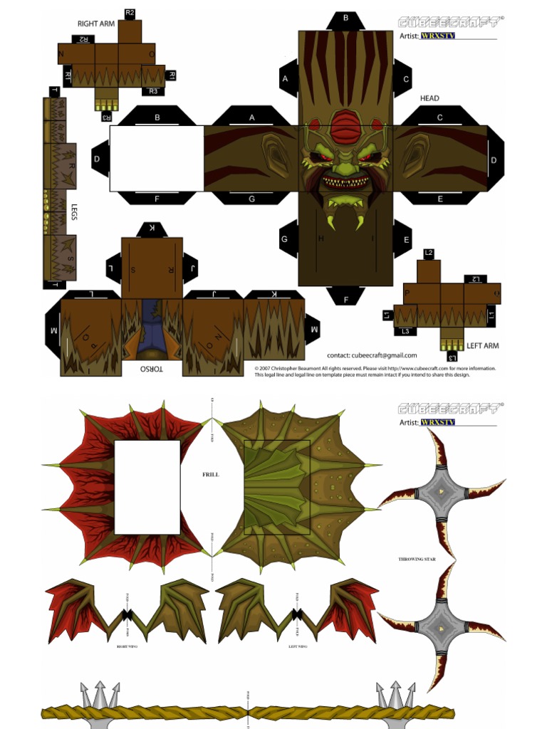 Jeepers Creepers Paper Toy Paper Craft | PDF