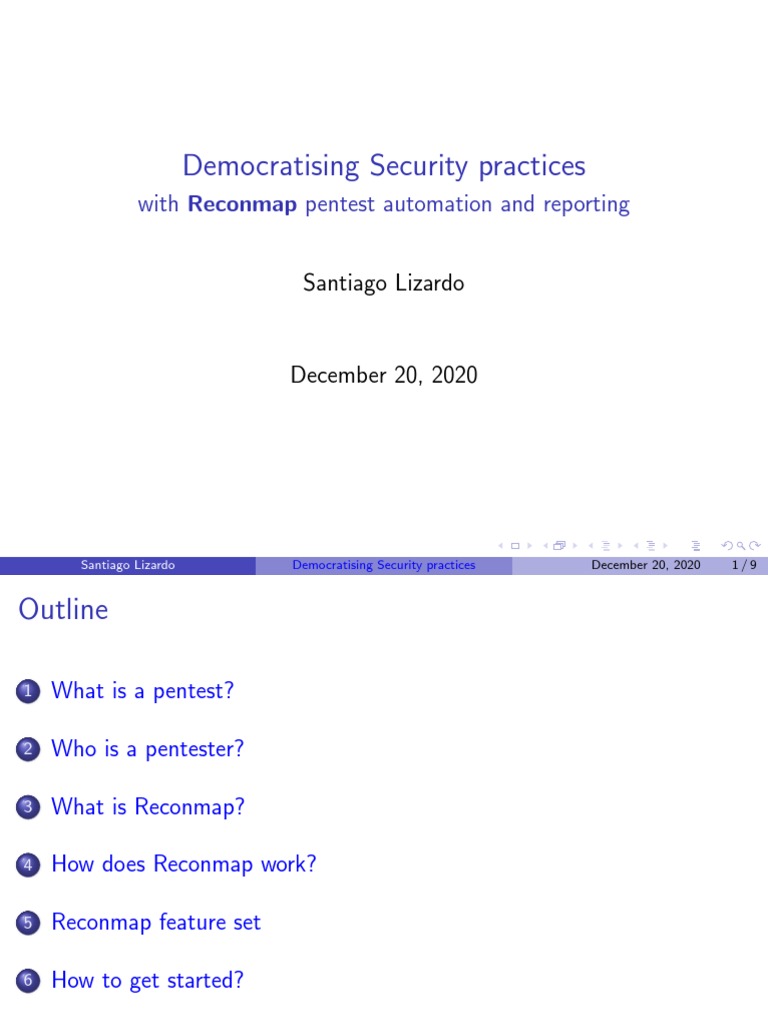 Democratizing Security With Reconmap Pdf