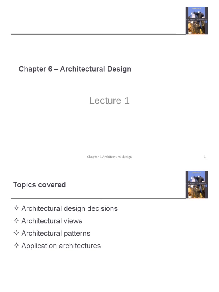 1 Chapter 6 Architectural Design | PDF | Model–View–Controller | Client ...