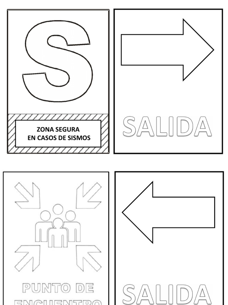 Simbolos de Seguridad Ante Sismos | PDF