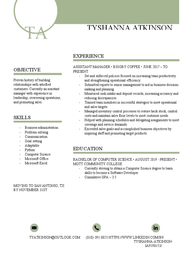 Atkinson Resume | PDF | Career & Growth | Business
