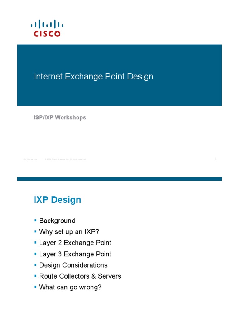 IXP Design | PDF | Router (Computing) | Routing