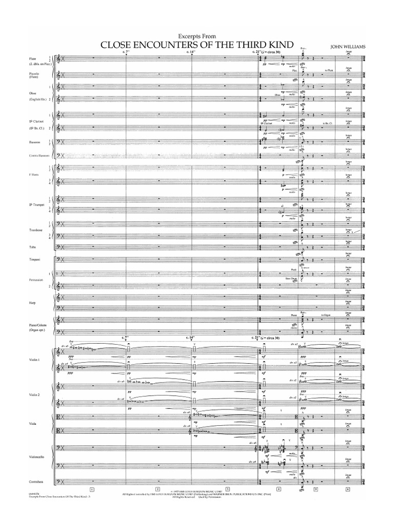 John Williams - Close Encounters of The Third Kind - Suite PDF | PDF