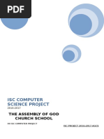 ISC Class XII-COMPUTER PROJECT | PDF | String (Computer Science) | Integer (Computer Science)