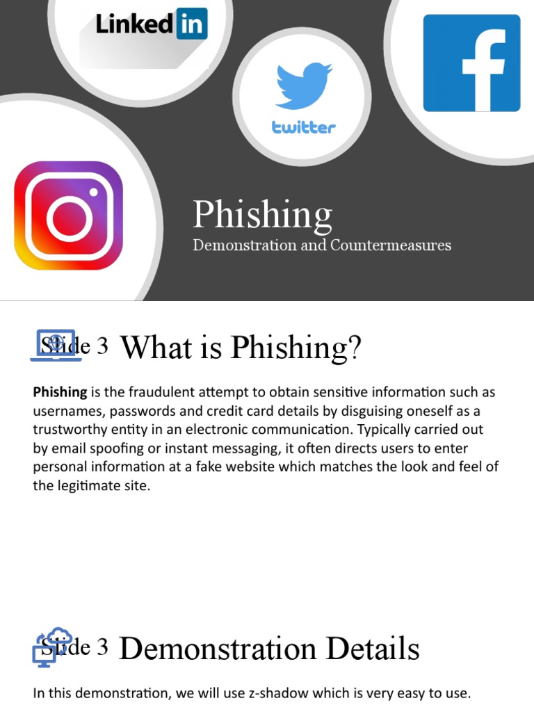 Phishing: Demonstration and Countermeasures | PDF