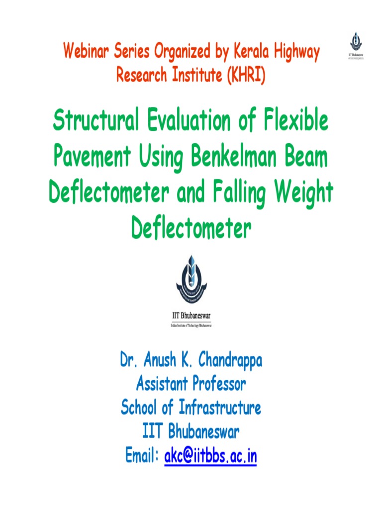 #53 KHRI Webinar Series Structural Evaluation of Flexible Pavement Using Benkelman Beam ...