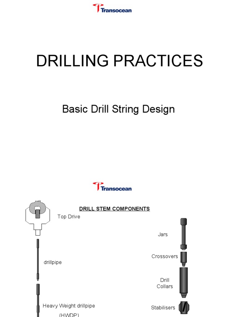 Drilling Practices: Basic Drill String Design | Download Free PDF | Buoyancy | Weight