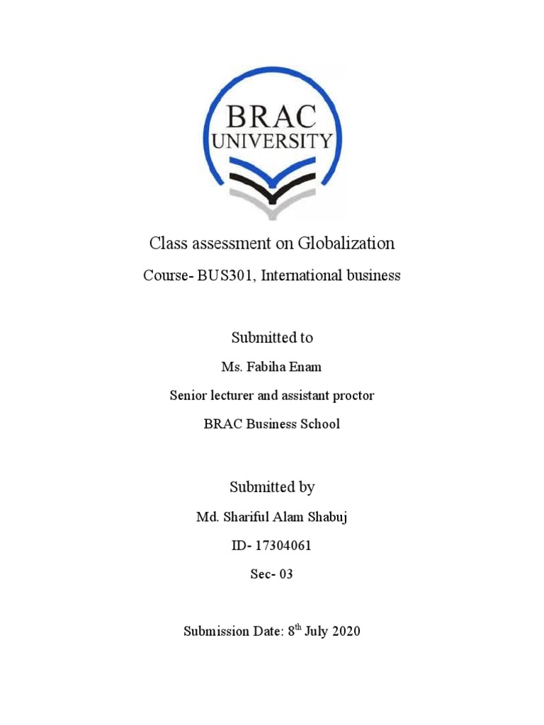 Md. Shariful Alam Shabuj - Assessment 1 | PDF | Politics