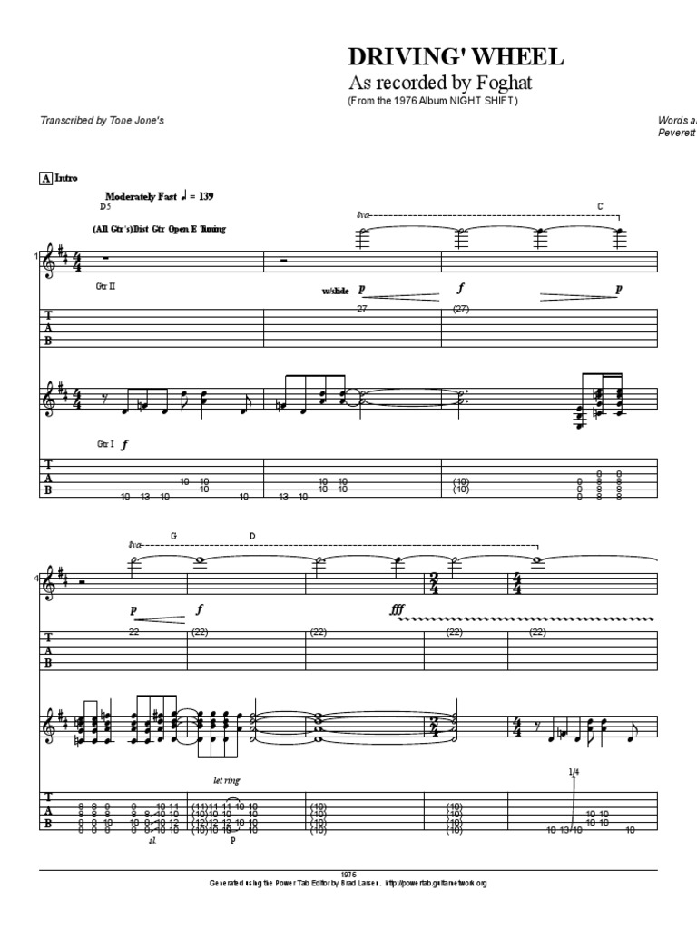 Foghat - Driving Wheel | PDF | English Rock Musicians | Entertainment ...