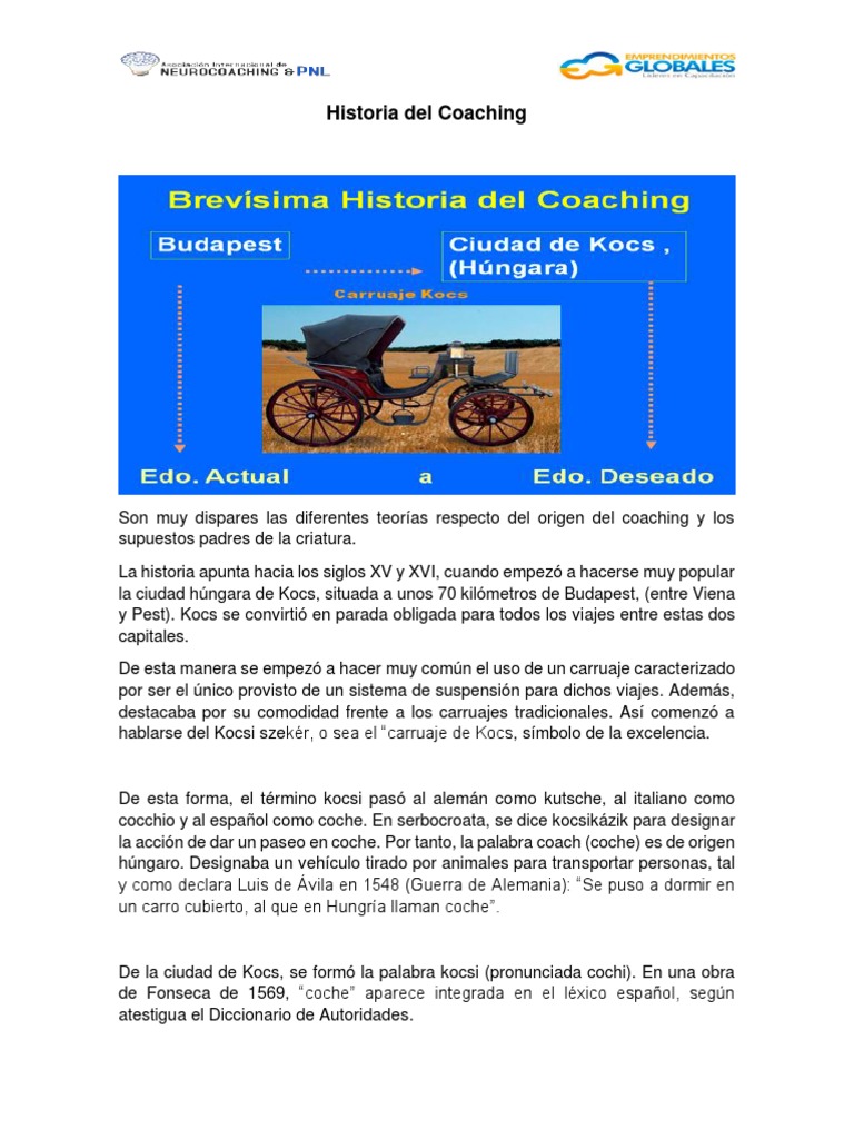 Historia Del Coaching EN PDF | PDF | Comunicación | Cognición