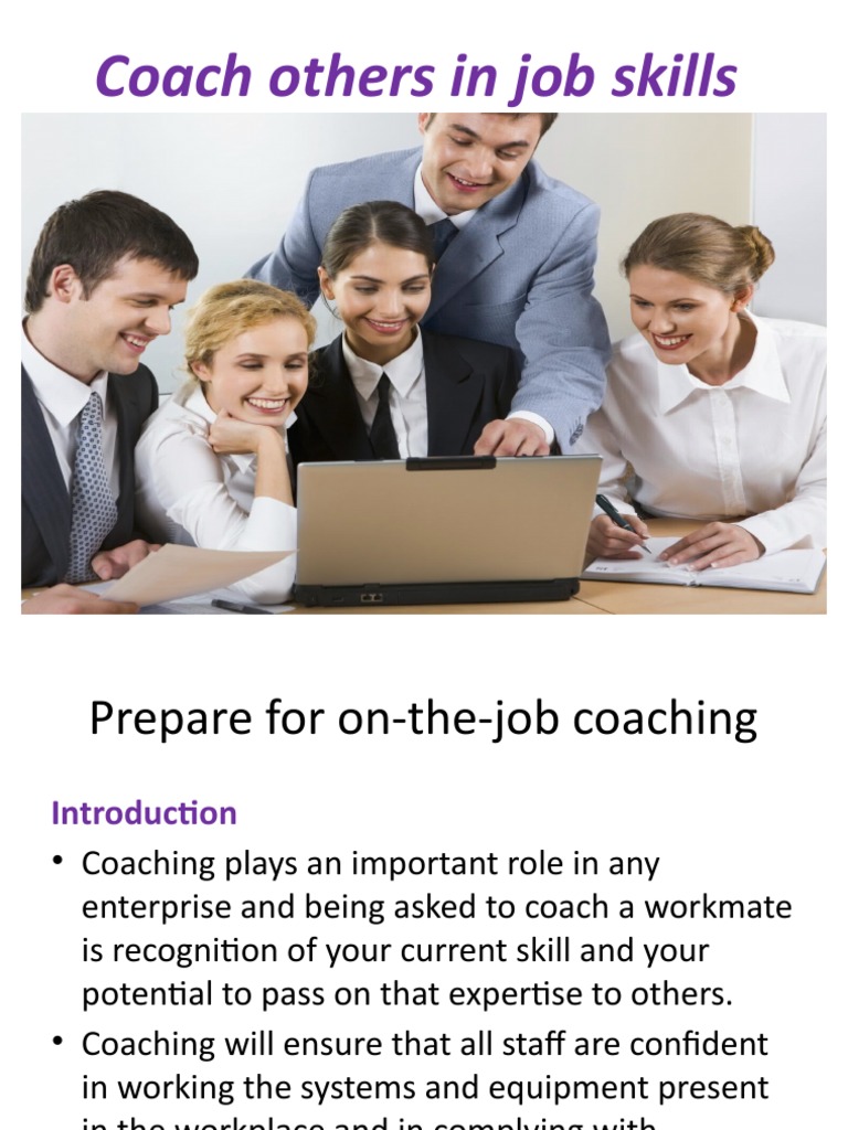 Coach Others in Job Skills | PDF | Learning | Behavior Modification