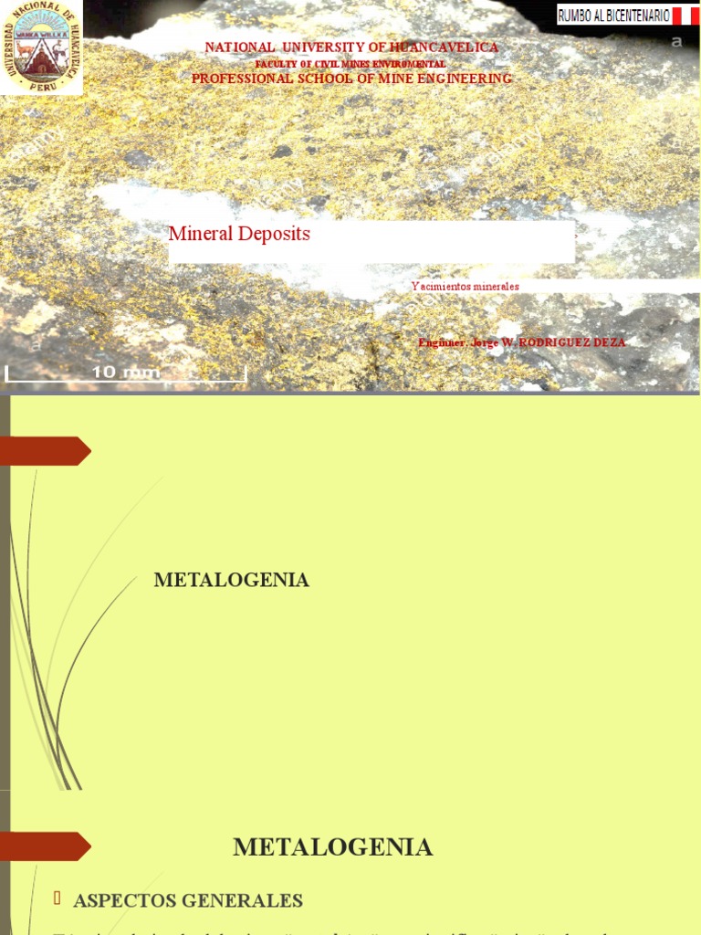 7ma - Clase-Metalogenia Del Peru y Formacion de Minerales | PDF ...
