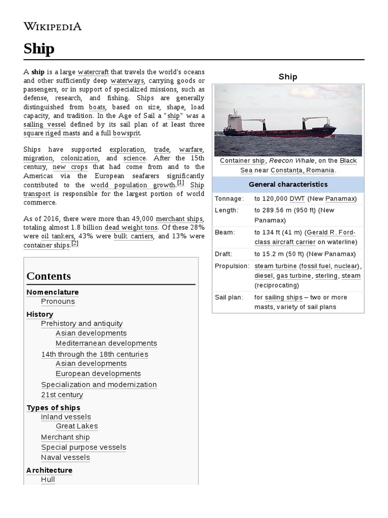 Nomenclature History: General Characteristics | PDF | Ships | Marine ...