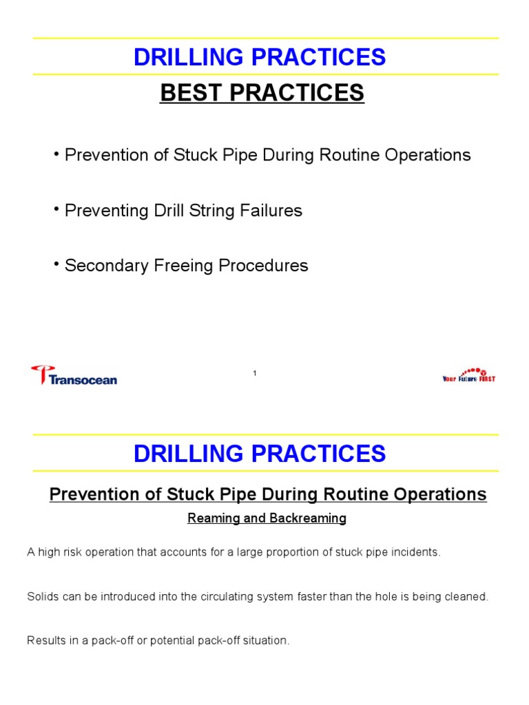 Best Practices. | PDF | Drilling Rig | Drilling