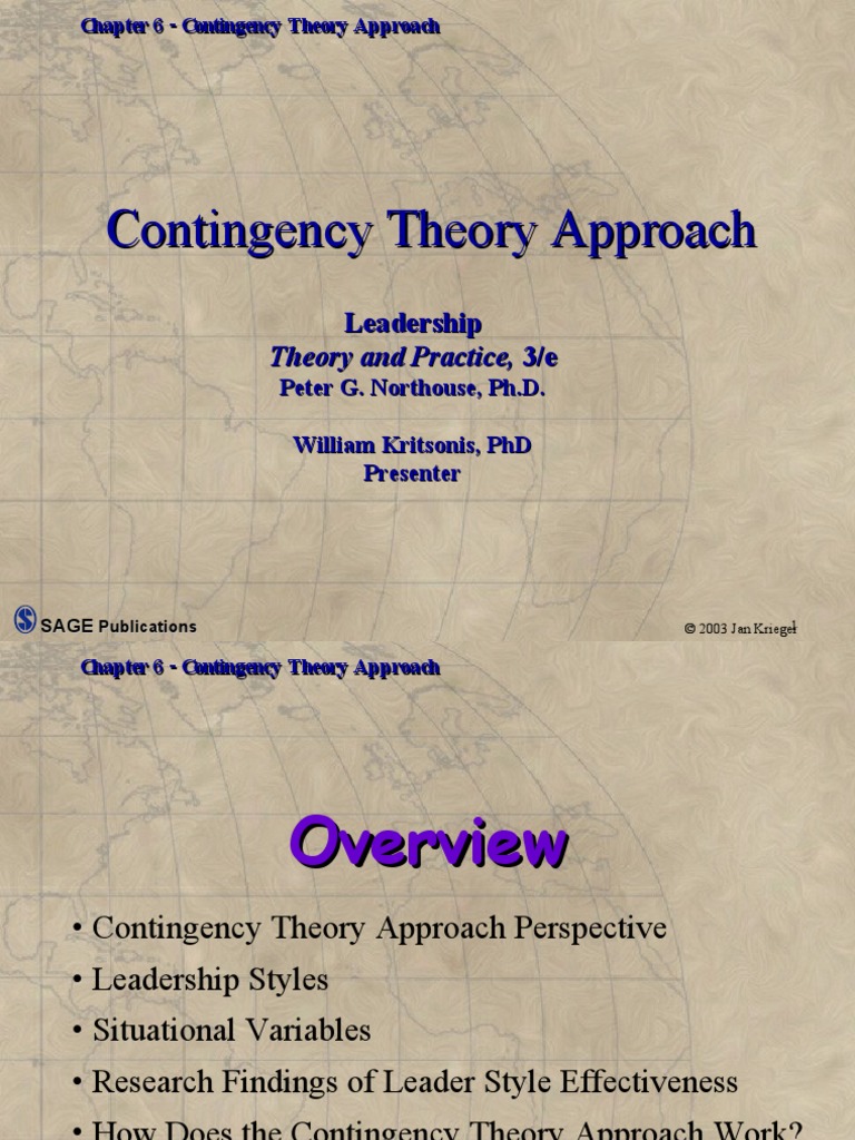 Contingency Theory Approach | PDF | Leadership | Social Psychology