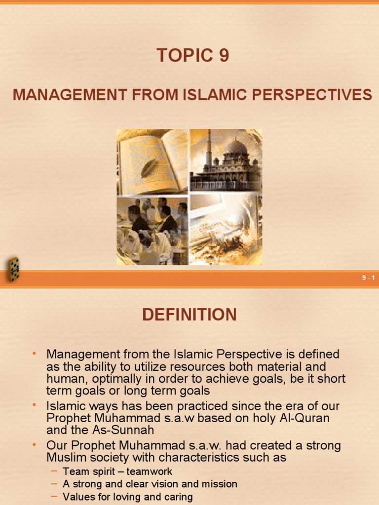 Principles of Effective Islamic Management | PDF | Leadership | Goal