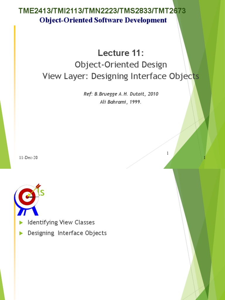 Lect11 OOD Design UI Classes | PDF