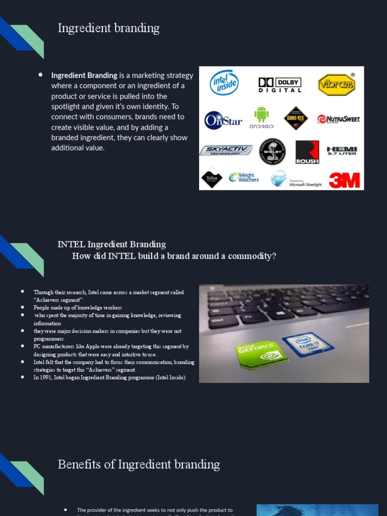 Ingredient Branding | PDF | Intel | Brand