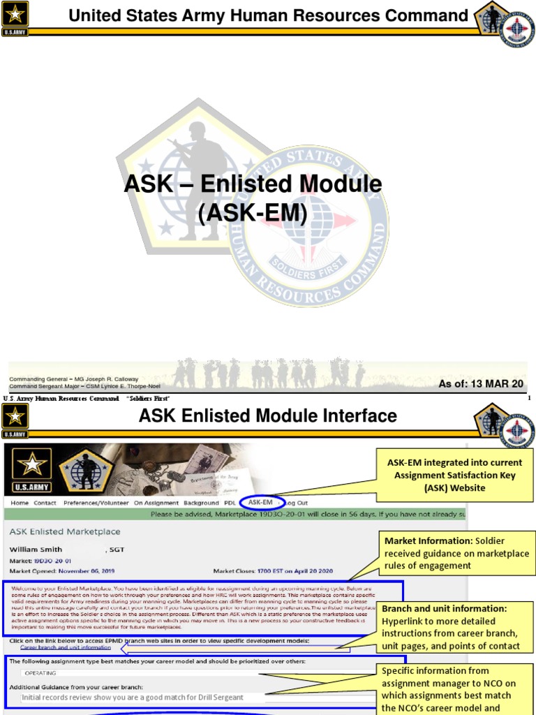 ASK-EM Brief - 13 MAR 20 - v2 PDF | PDF | Non Commissioned Officer ...