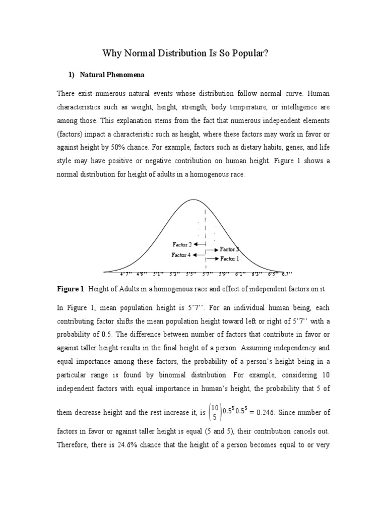 Why Normal Distribution Is So Popular?: 1) Natural Phenomena | PDF ...