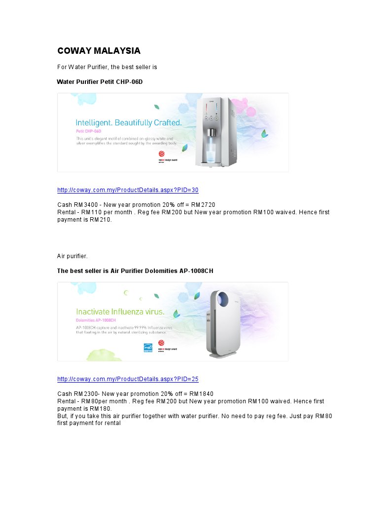Coway Malaysia | PDF