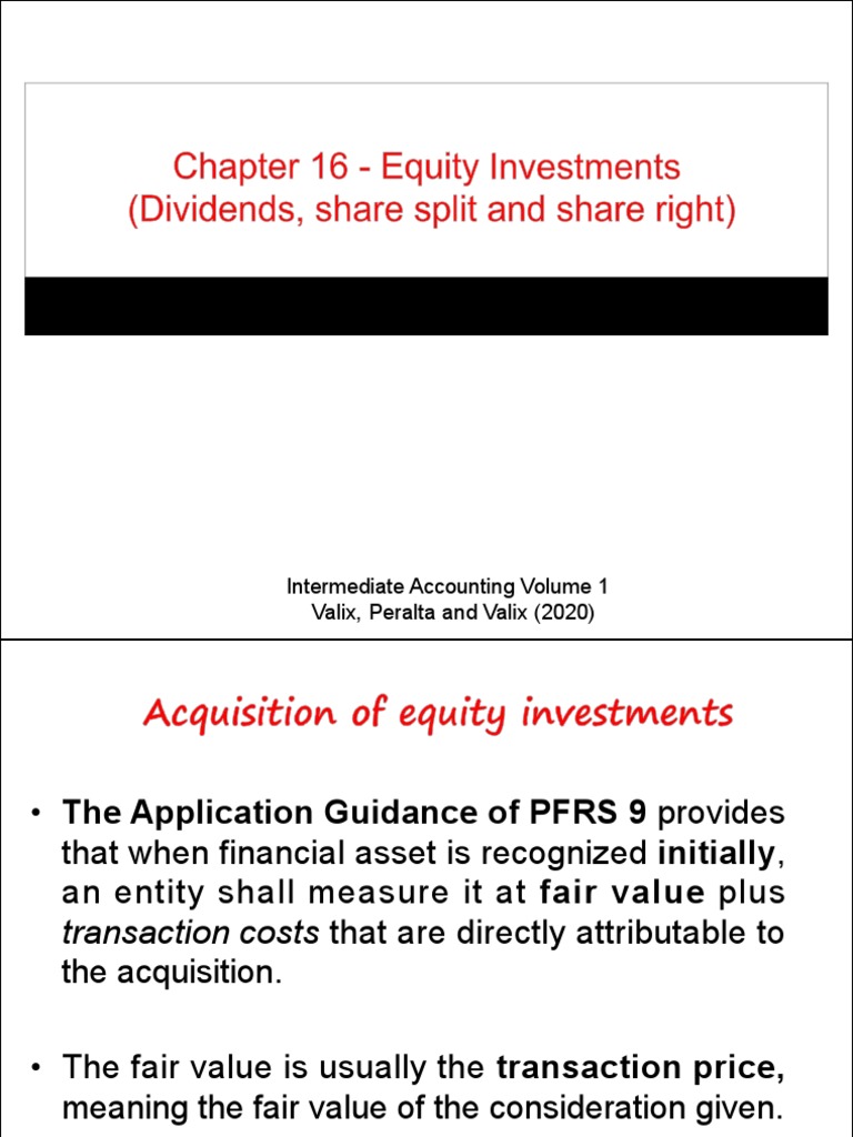 Chapter16 Equity Investments PDF | PDF | Dividend | Fair Value