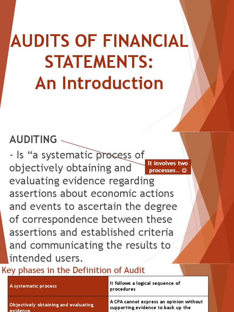 Audits of Financial Statements: An Introduction | PDF | Financial Audit ...