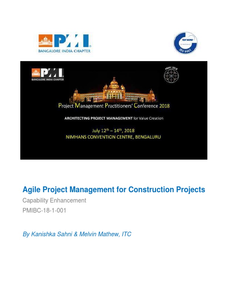 Agile Project Management For Construction Projects: Capability ...