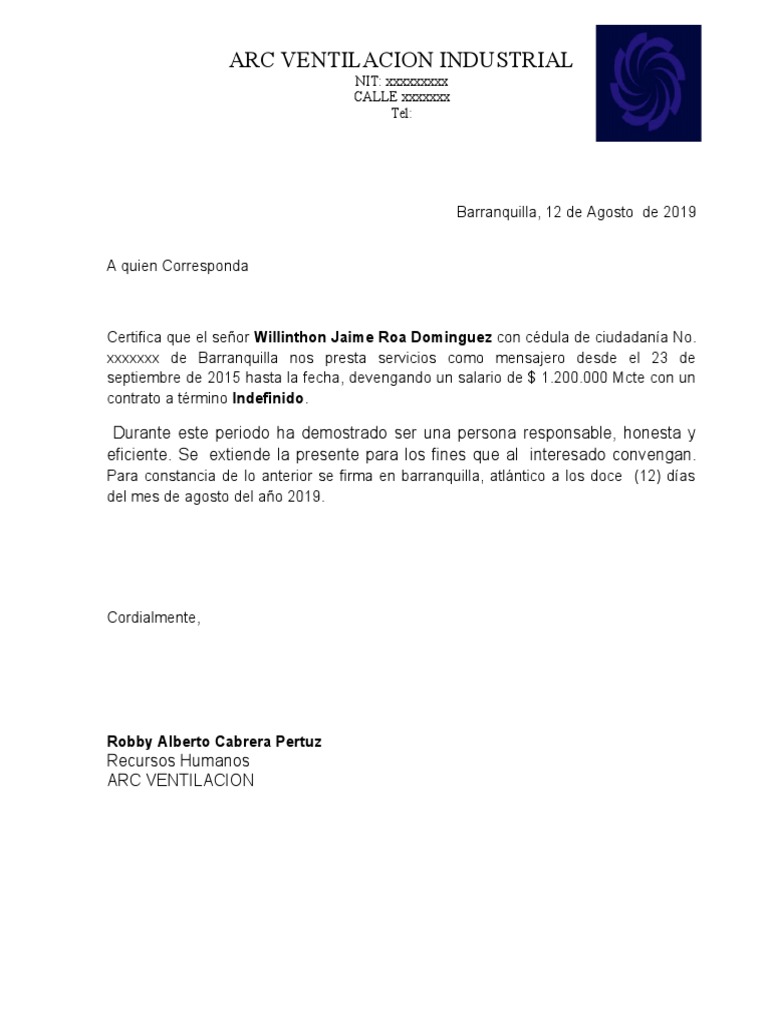 Carta Laboral | PDF