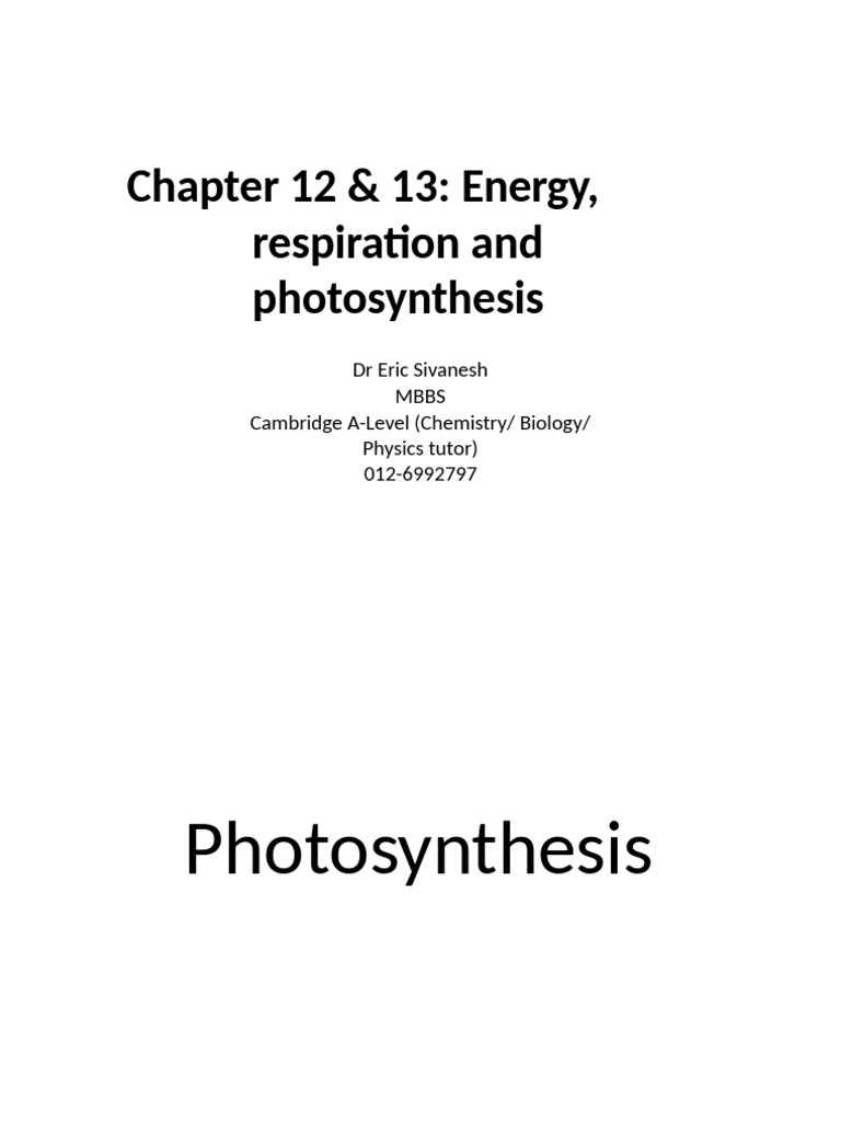 Photosynthesis A Level Biology | PDF | Photosynthesis | Cellular ...