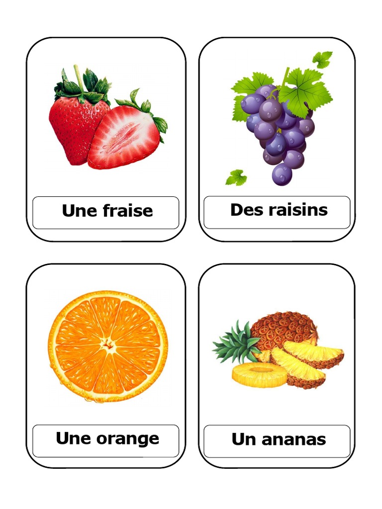 Flashcards Fruits et Légumes | PDF