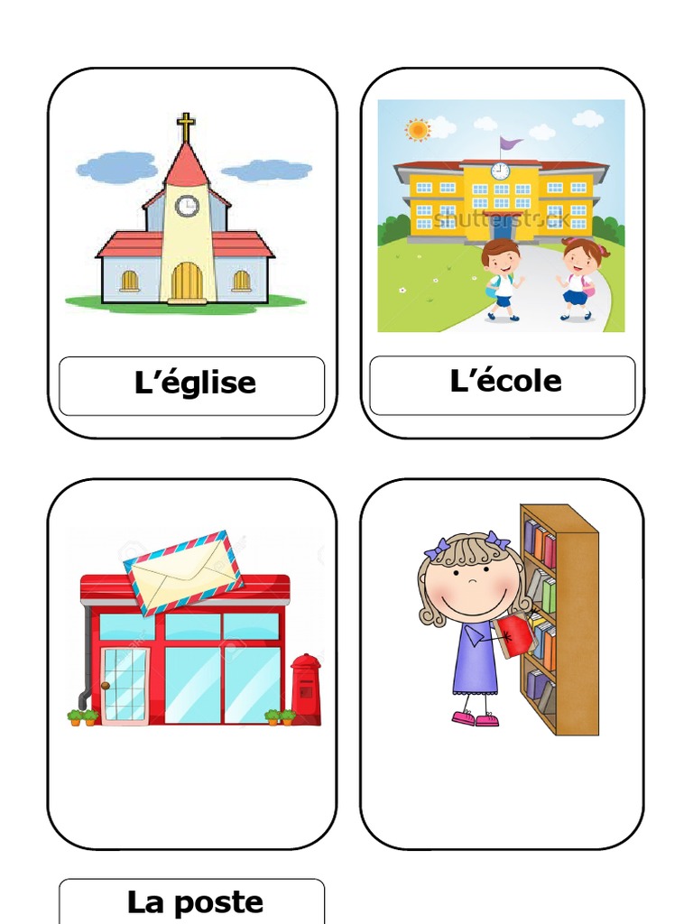 Flashcard Lieux de Ville | PDF | Sciences et mathématiques