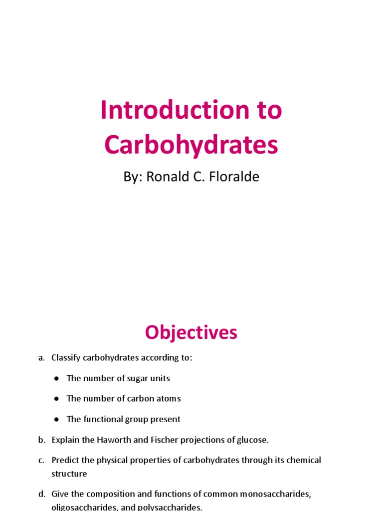 Carbohydrate Classification and Structures | PDF | Carbohydrates ...