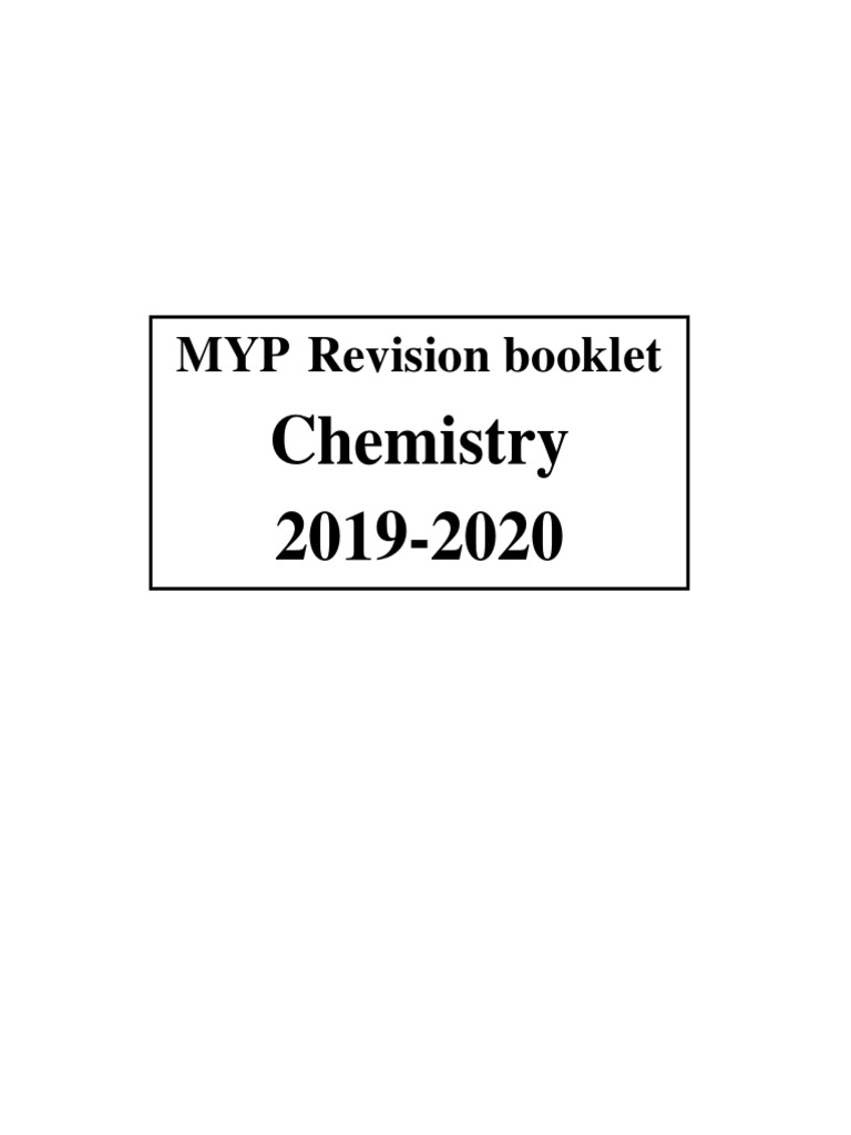 Chemistry Revision Booklet PDF | PDF | Redox | Reaction Rate