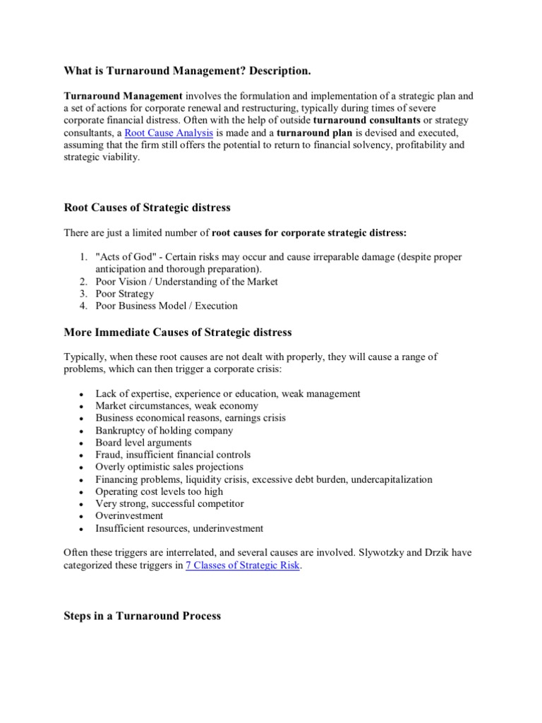 What Is Turnaround Management | PDF | Strategic Management | Economies