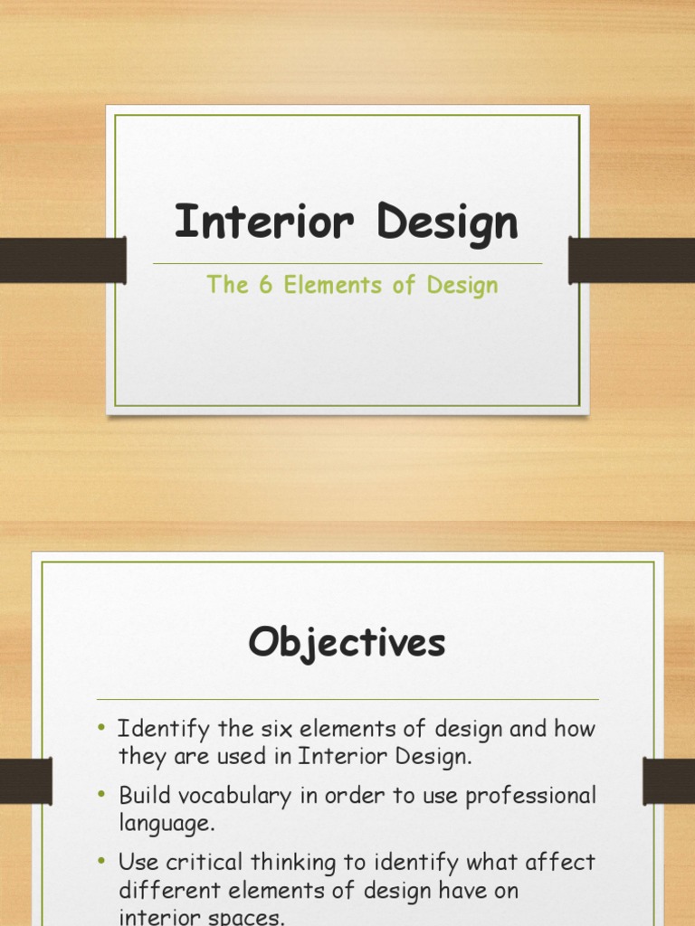 Interior Design: The 6 Elements of Design | PDF | Composition (Visual ...