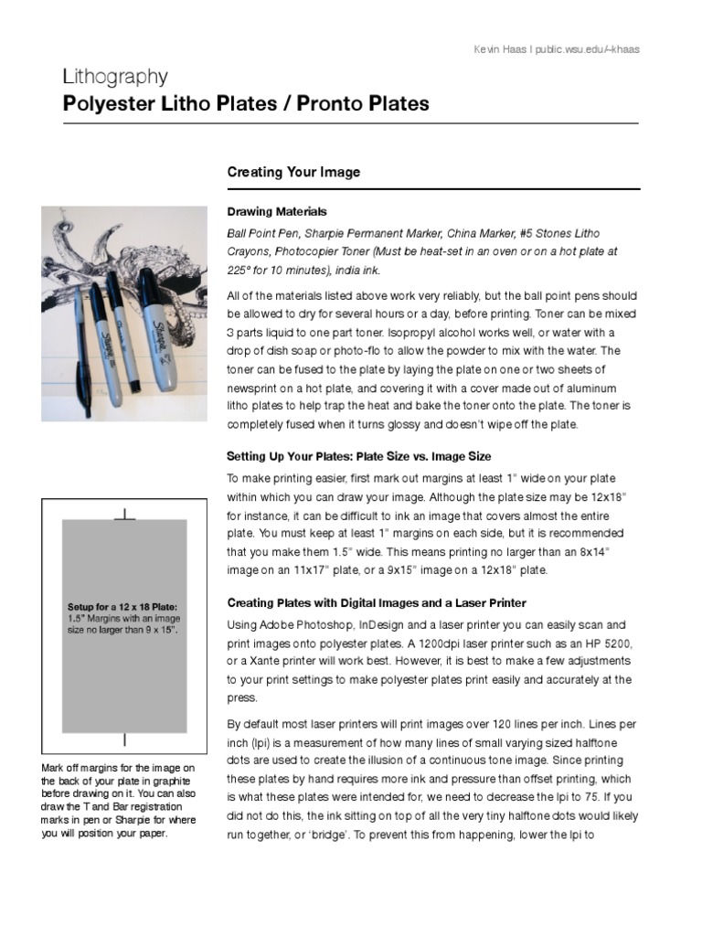 Polyester Plate Lithography PDF | PDF | Lithography | Printmaking