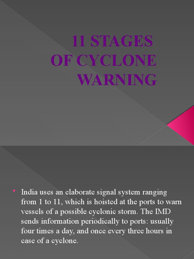 11 Stages of Cyclone Warning | PDF | Cyclone | Tropics