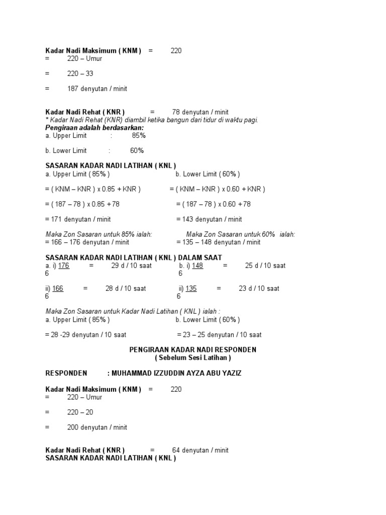 Kadar Nadi Maksimum | PDF