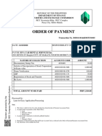 SEC Order of Payment Sample Form | PDF | Finance & Money Management
