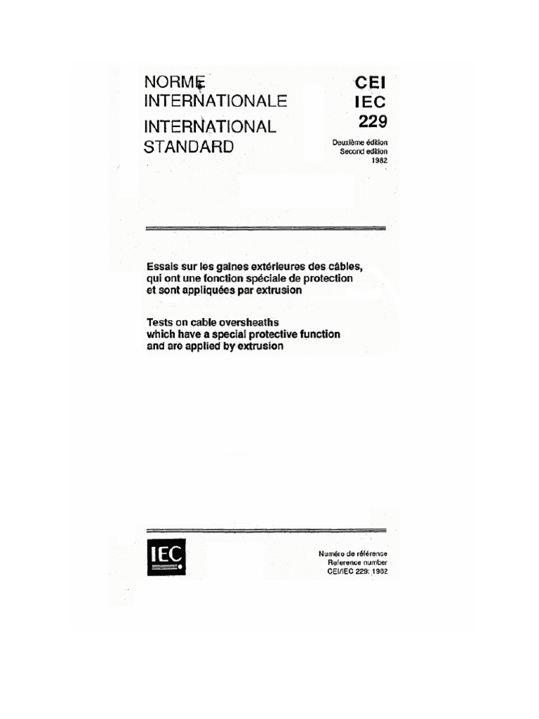 Iec-229-Tests On Cable Oversheaths Which Have A Special Protective ...