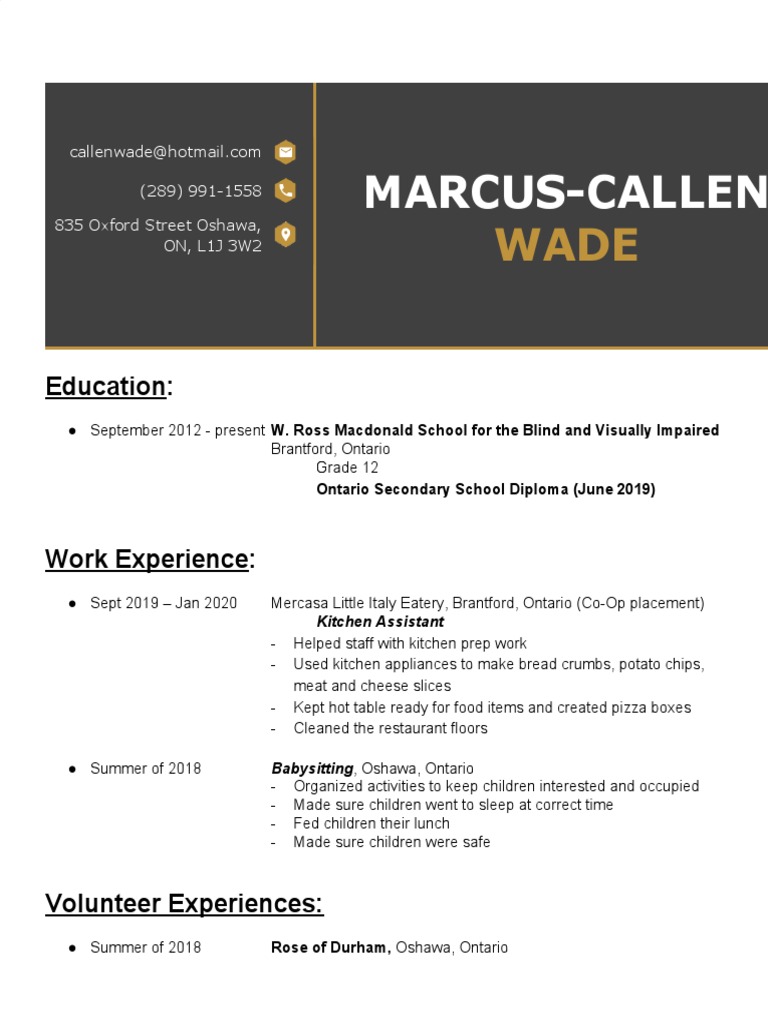 Marcus Resume | PDF