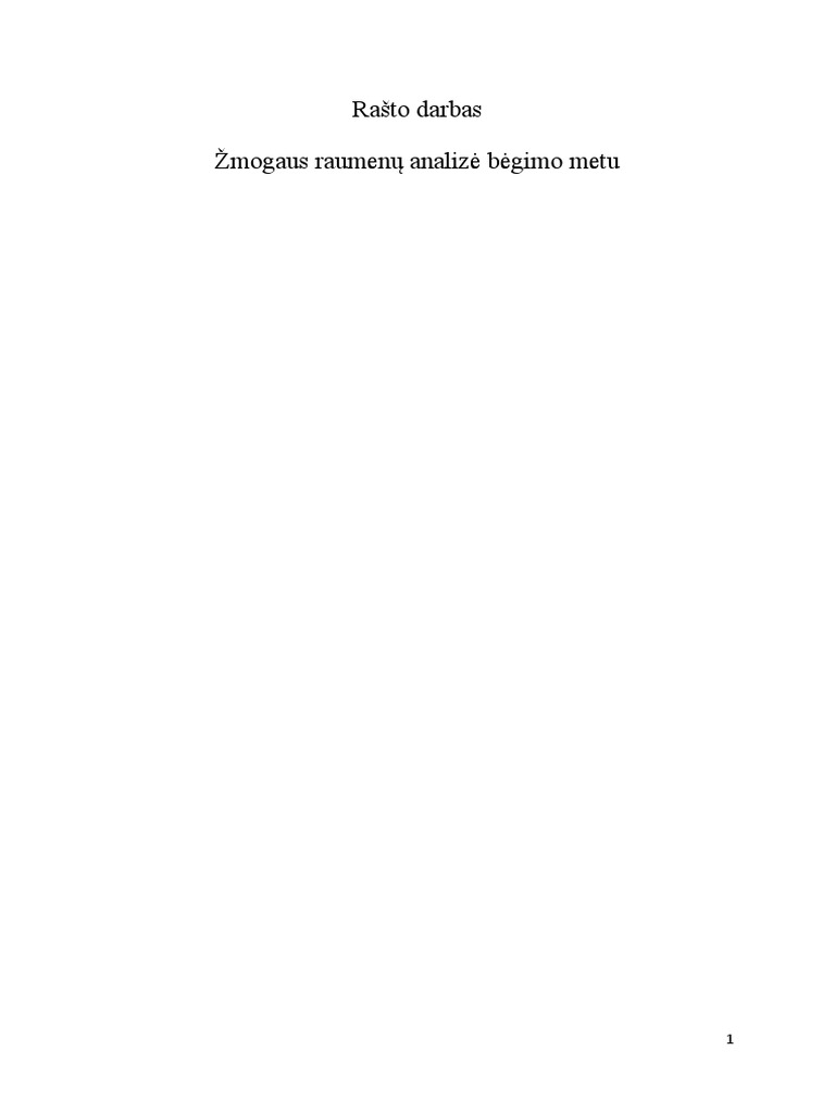 Bėgimas | PDF