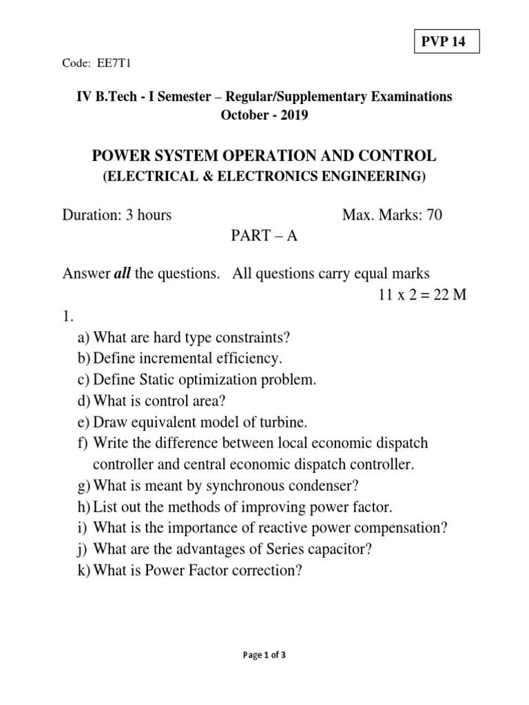 Power System Operation and Control | PDF | Capacitor | Electric Power