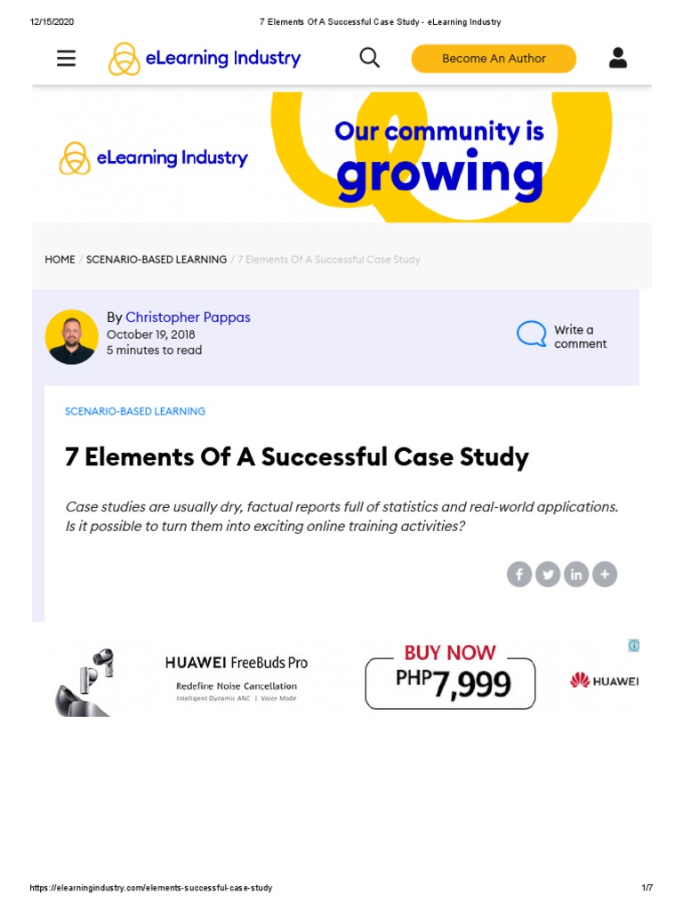 7 Elements of A Successful Case Study - Pappas | PDF | Educational ...