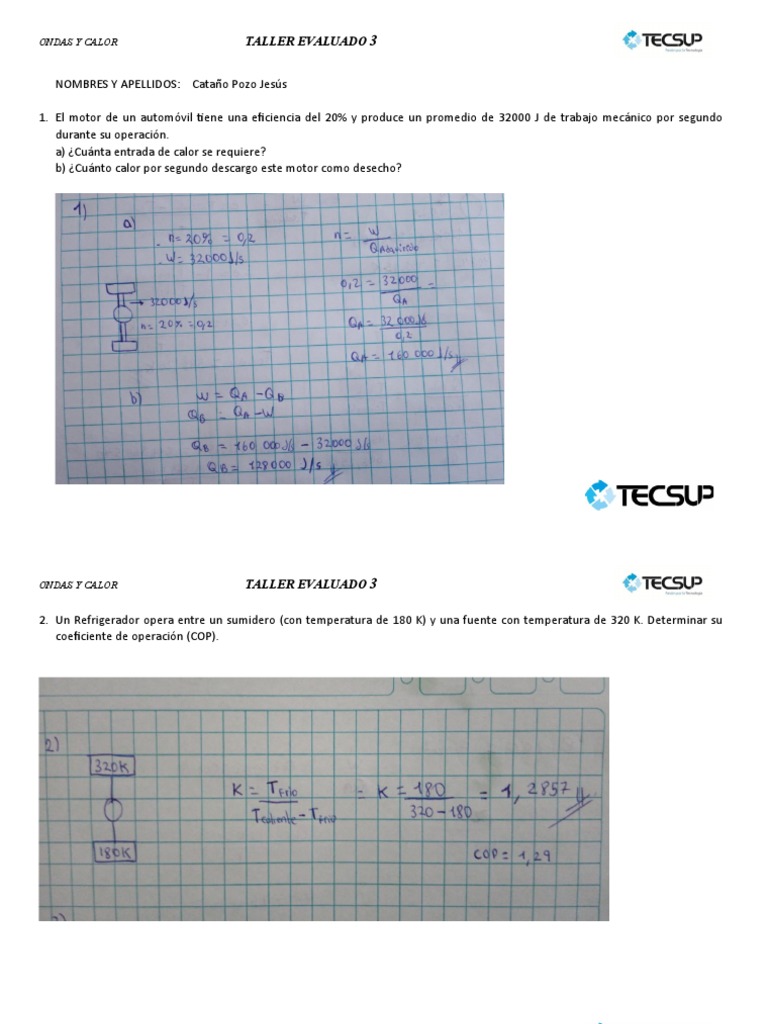 Taller Evaluado de Salida 3 | PDF | Olas | Temperatura